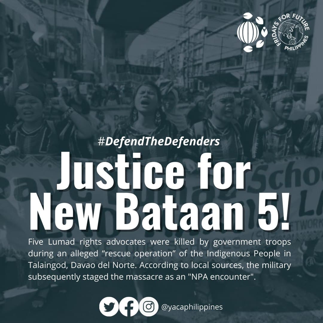 Justice for the New Bataan 5! – Youth Advocates for Climate Action ...